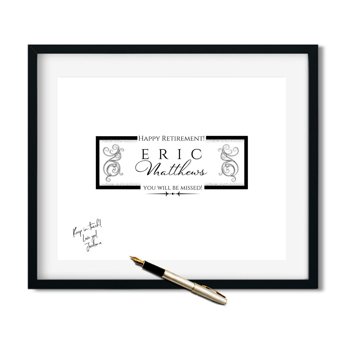 Personalized Retirement Party Signature Poster Silver and | Etsy