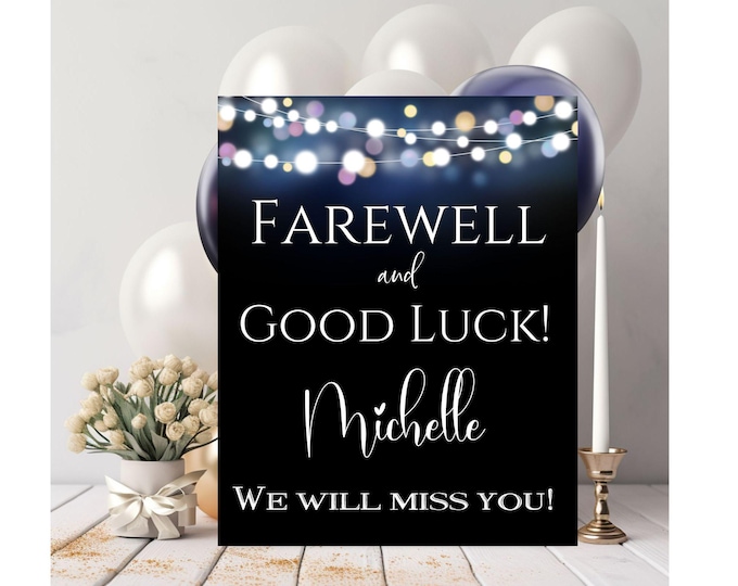 Goodbye Poster, Farewell Poster, We Will Miss You! Personalized ...