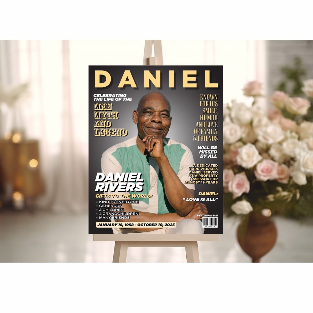 Personalized Memorial/ Funeral Photo Poster Printable, Entrance Sign ...