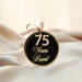 75th Birthday Cupcake Topper/tag Printable, Black and Gold Gift Favour ...