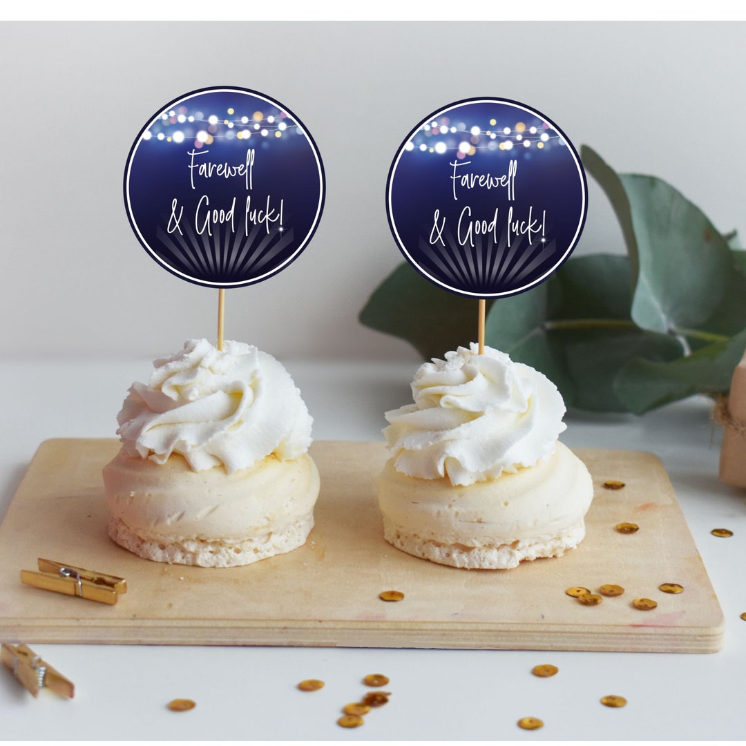 Farewell and Good Luck Cupcake Toppers Gift Favour Tags - Etsy