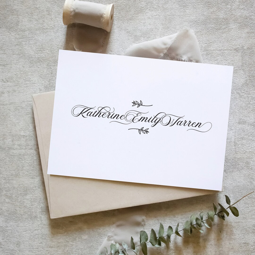 Charleston Script, Folded Personalized Stationery Greeting Cards - Etsy