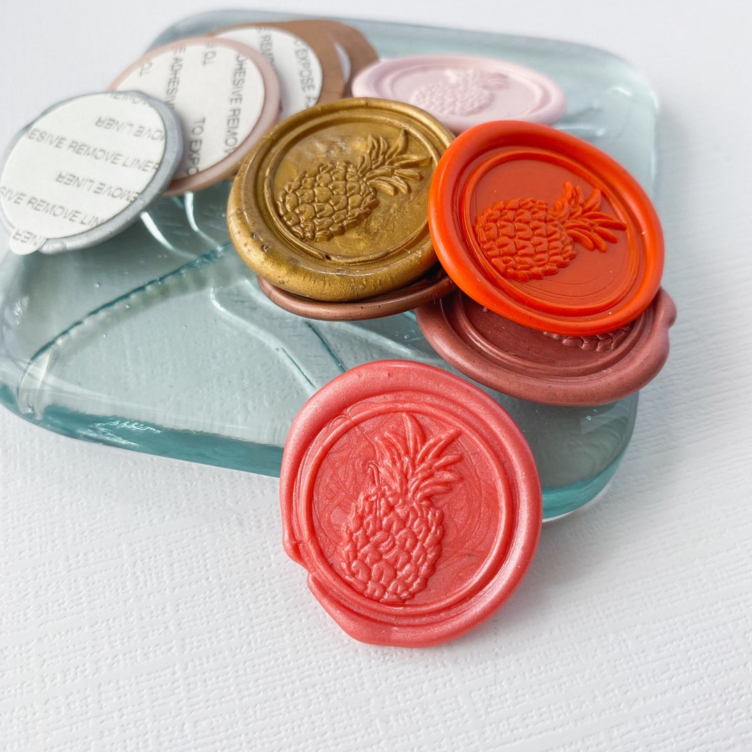 Pineapple Wax Seal Stickers, Self Adhesive, Handmade - Gift for ...