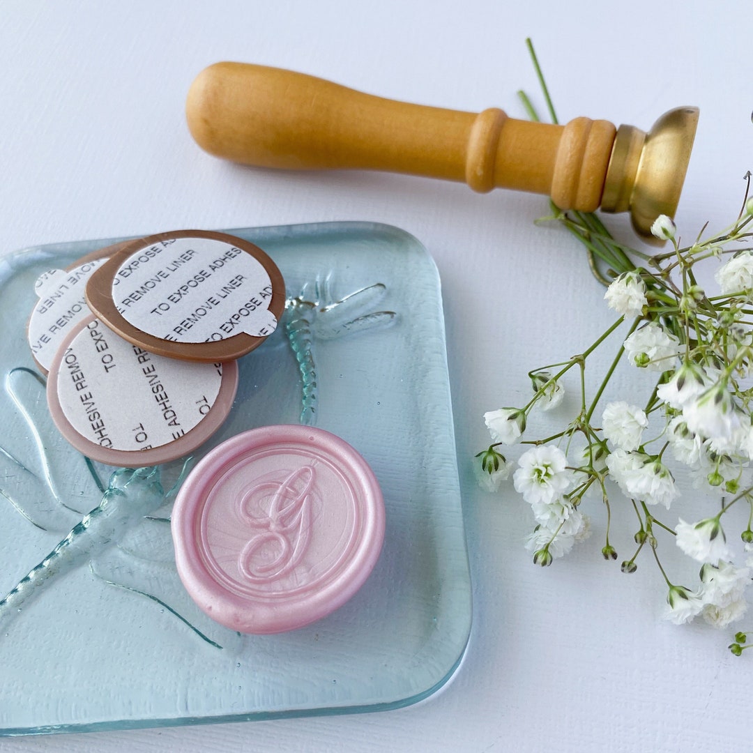 Letter G Wax Seal Stickers, Script Cursive Initial, Handmade - Use for ...