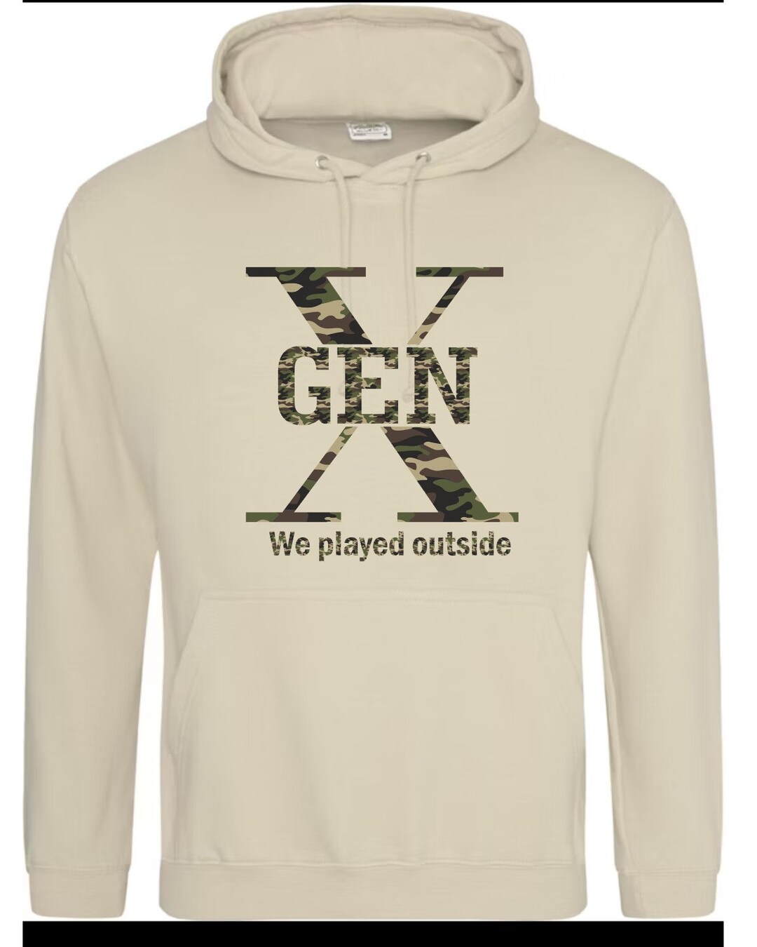 Gen X Hoodie With Camo Design - Etsy