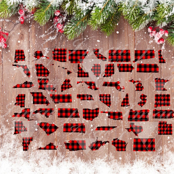 Buffalo Plaid Clip Art - Etsy