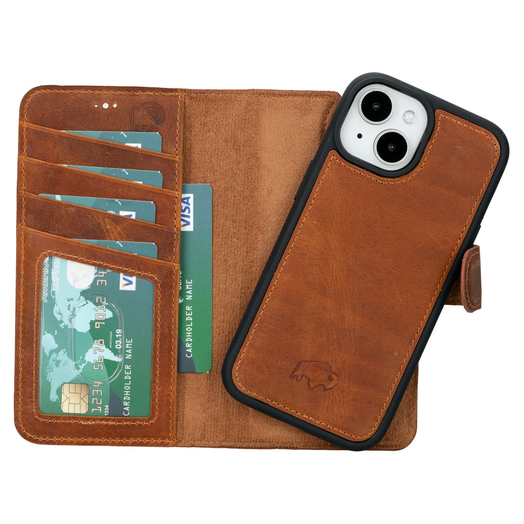 Carter Magnetic Detachable Full Grain Leather Case Magsafe - Etsy