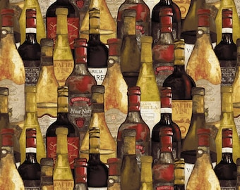 Wine theme fabric | Etsy