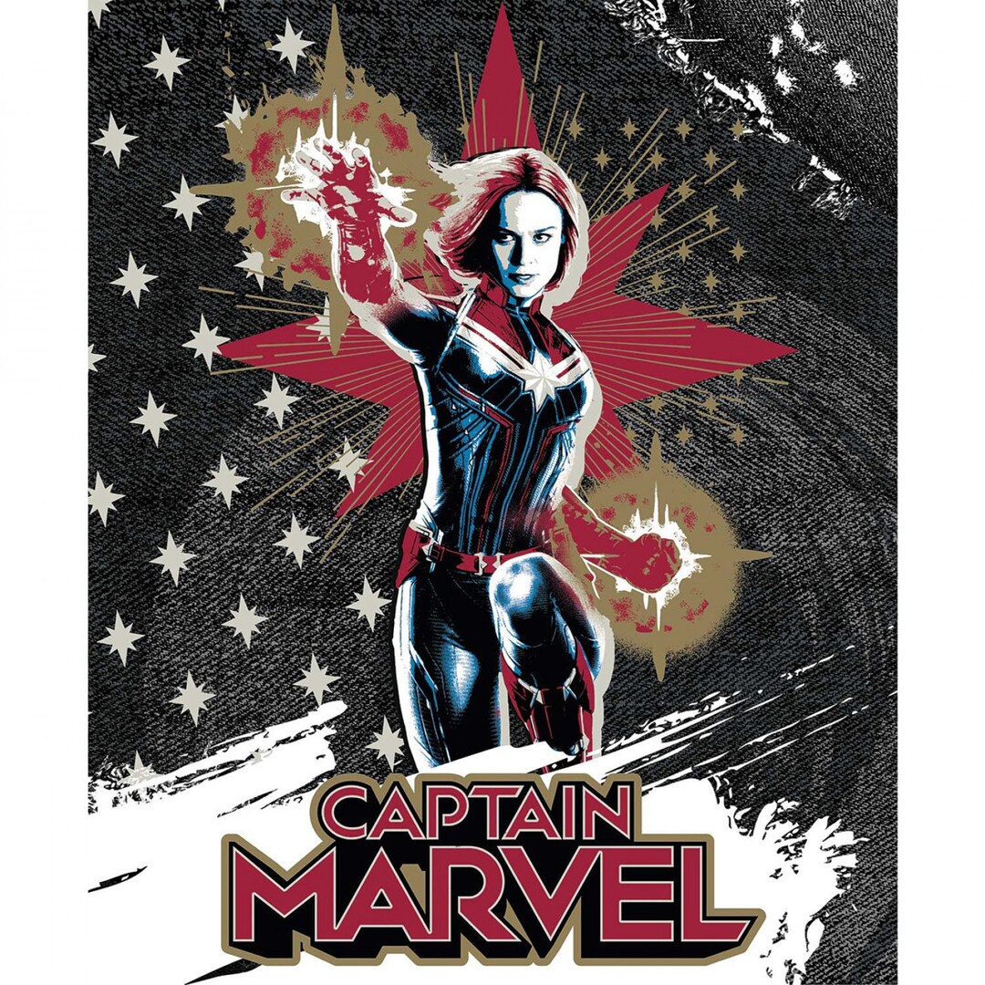 Captain Marvel Fabric Panel, 36 Inch Panel, Cotton, Avengers ...