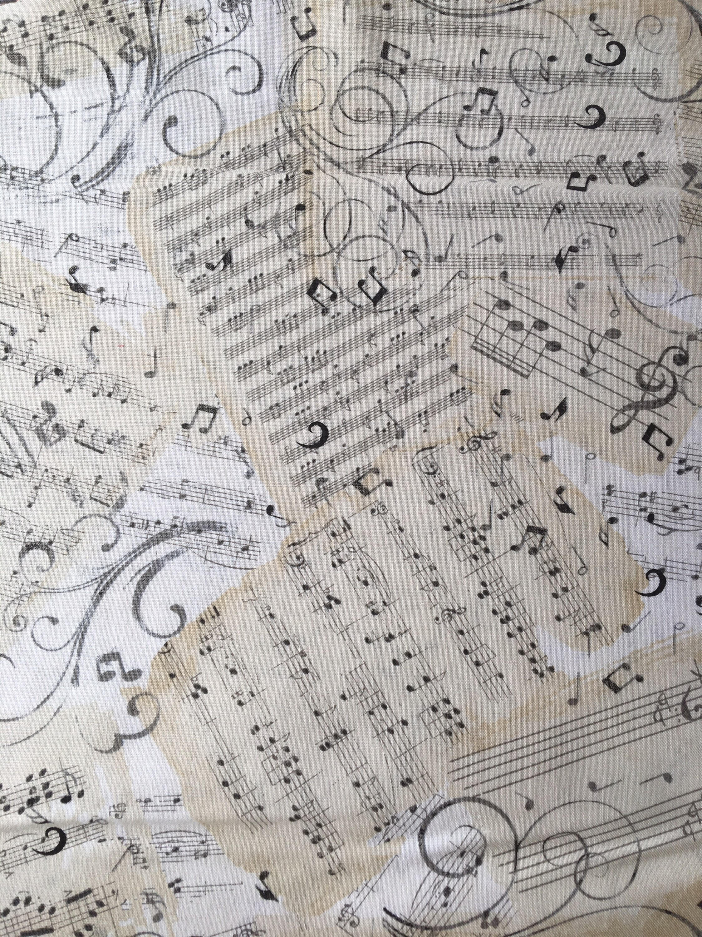 Music Fabric by the Yard Music Sheets Timeless Treasures - Etsy