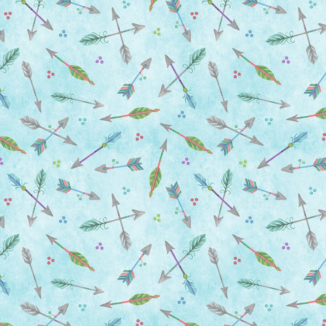Arrow Fabric, by the Yard, Blue Arrows, Wilmington Prints, 33834-437 ...