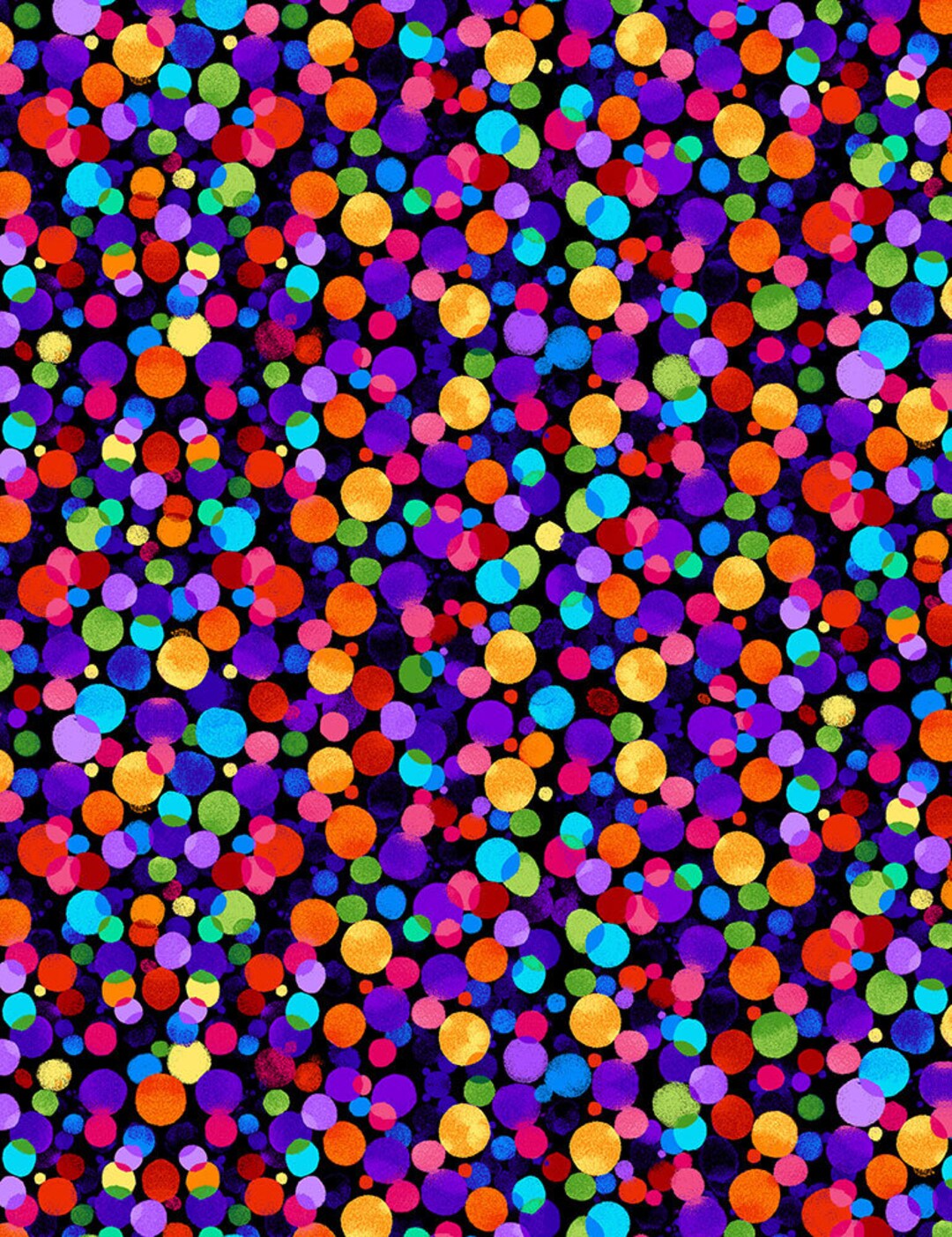 Rainbow Fabric, by the Yard, Rainbow Dots, Timeless Treasures, Fun ...