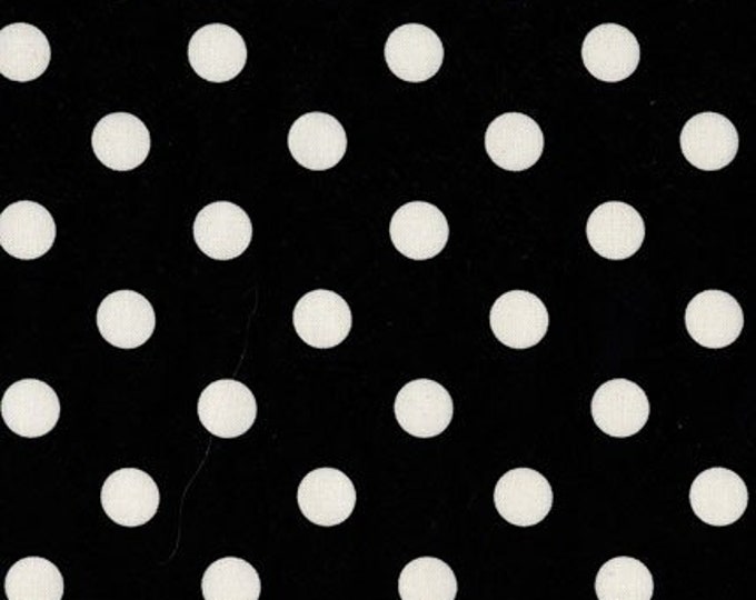 Polka Dot Fabric by the Yard That's It Dot Black With - Etsy