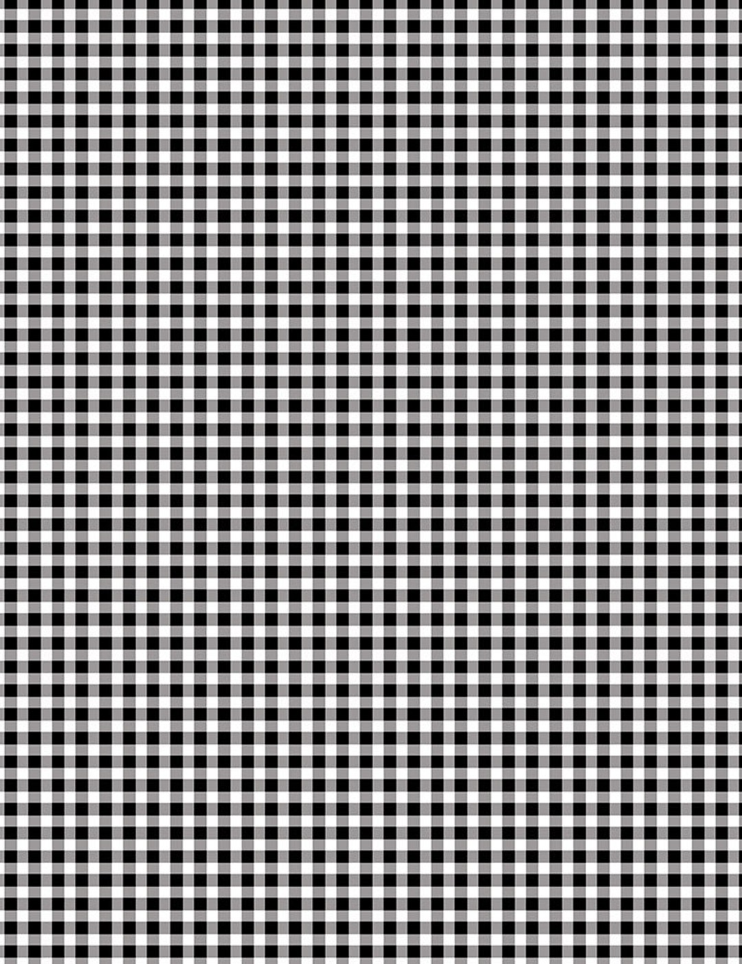 Black Gingham Fabric by the Yard 1/8 Inch Gingham Pattern - Etsy