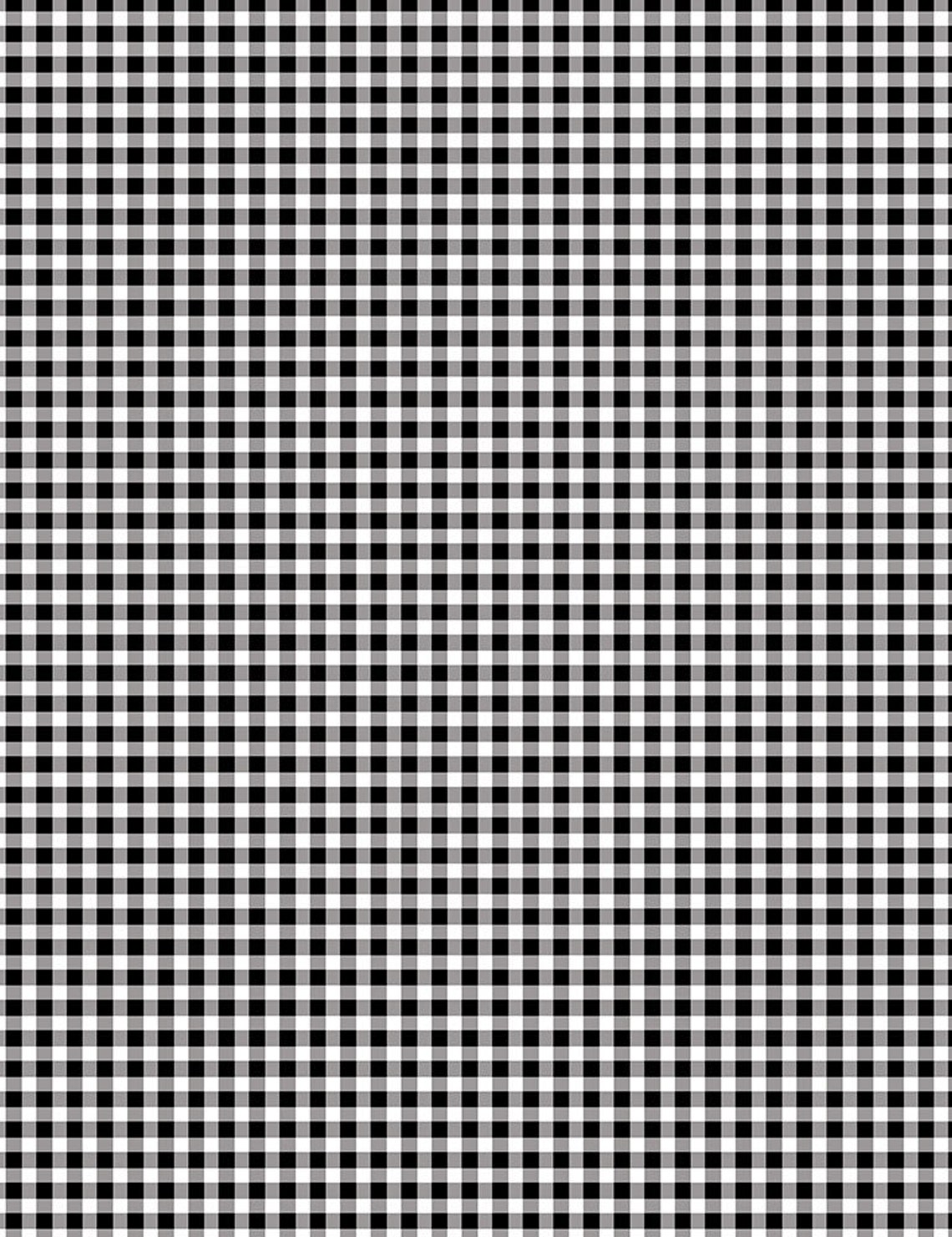Black Gingham Fabric by the Yard 1/8 Inch Gingham Pattern - Etsy