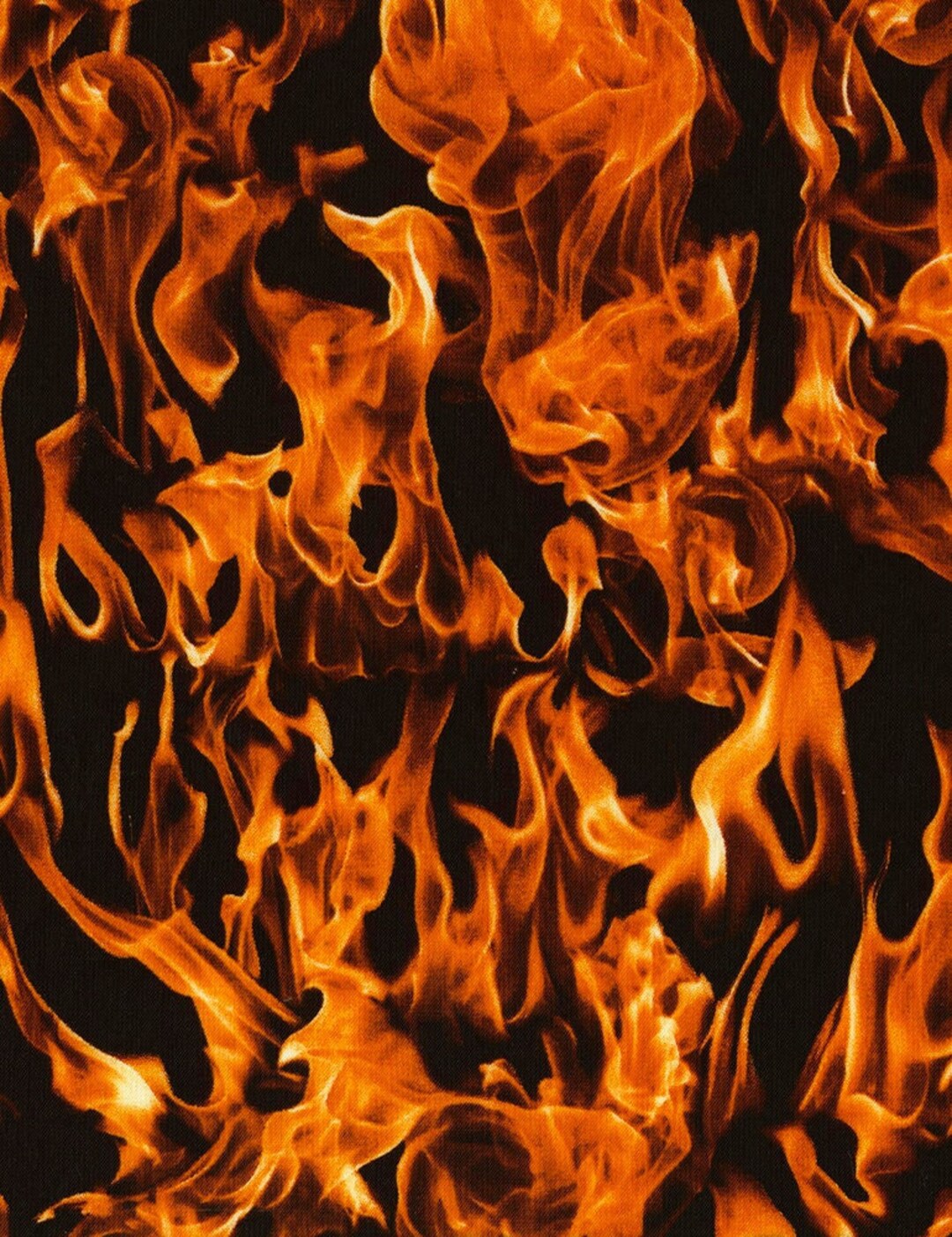 Fire Fabric, by the Yard, Fire Flames Fabric, Black, Timeless Treasures ...