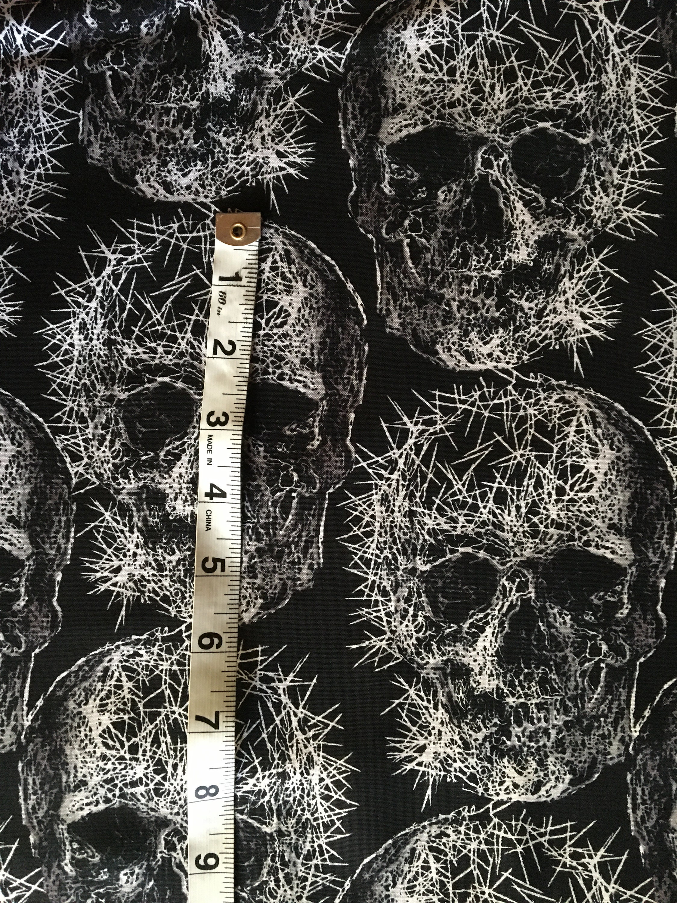 Skull Fabric By The Yard Freak Out Quilting Cotton Michael | Etsy