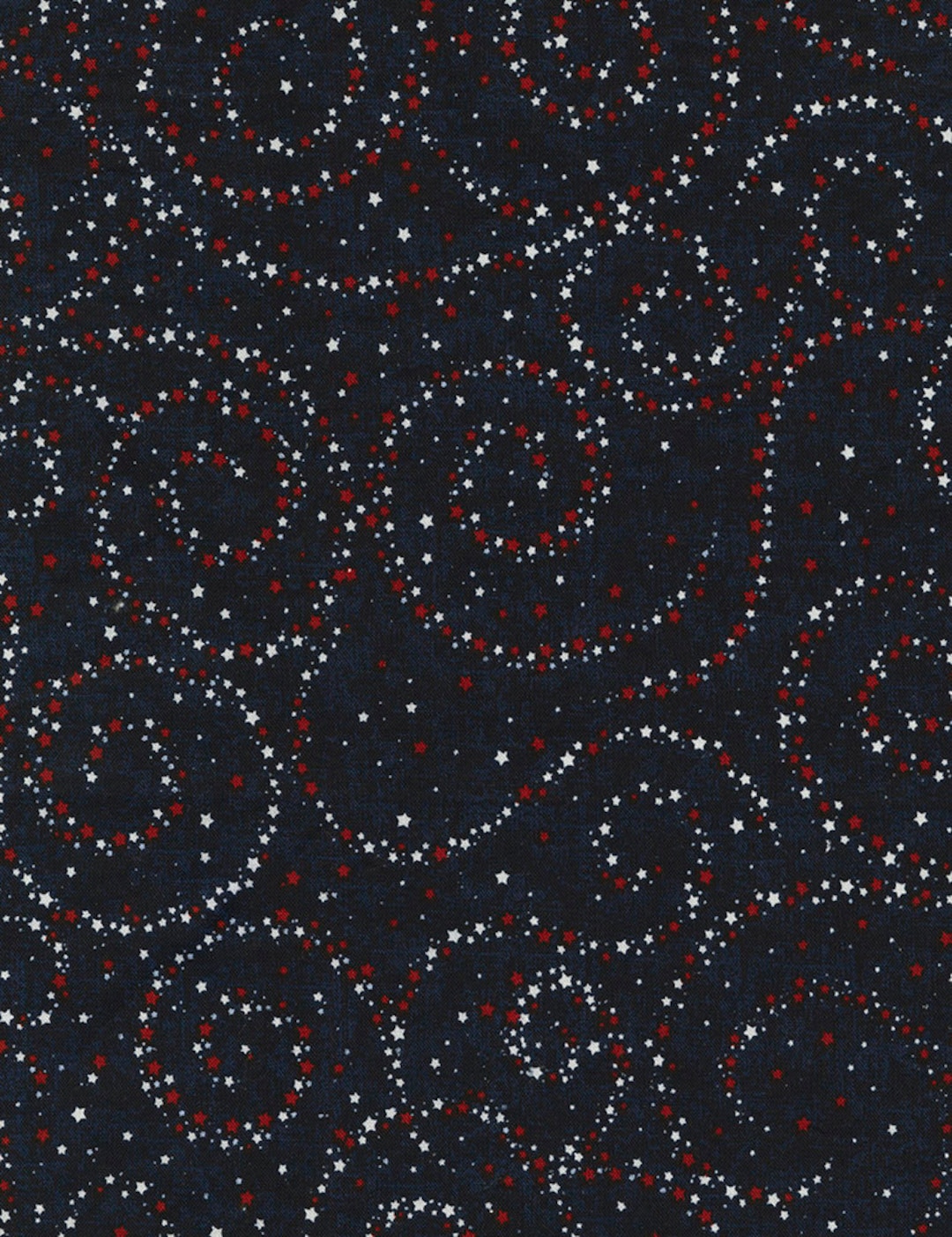 Star Fabric, by the Yard, Swirly Stars, C5526, Dark Blue, Timeless ...