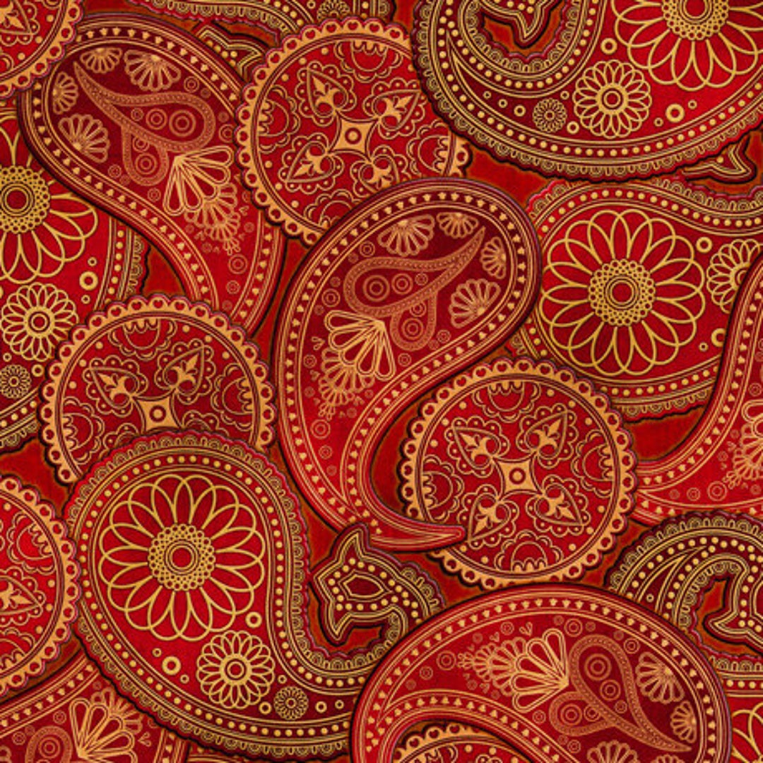 Paisley Fabric by the Yard Lil' Bit Country Paisley QT - Etsy