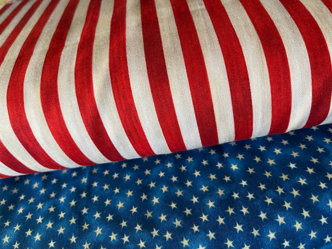 Patriotic Fabric, by the Yard, Flag Cotton Fabric, USA Fabric, Flag ...