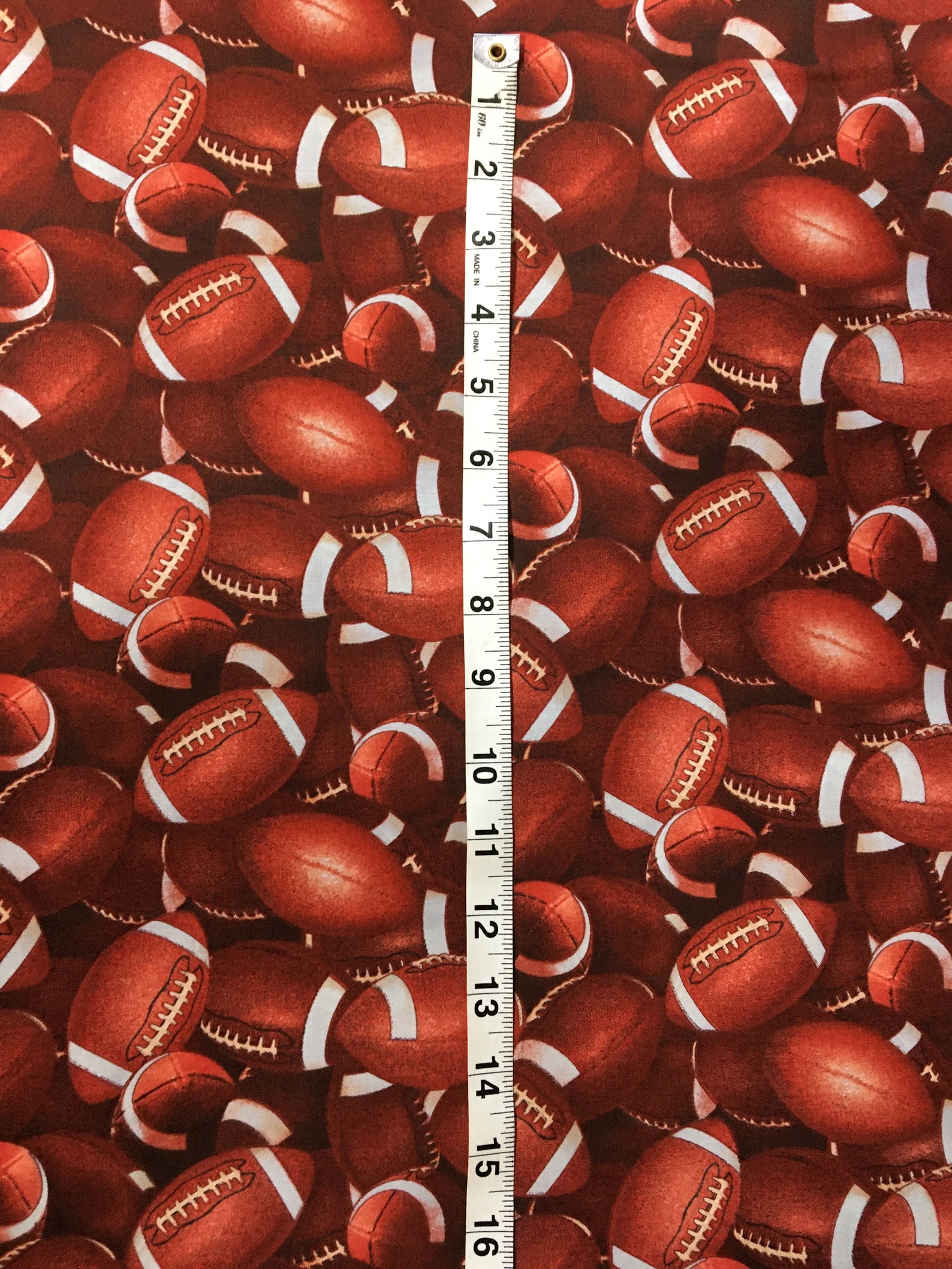 Football Fabric by the Yard Packed Footballs - Etsy