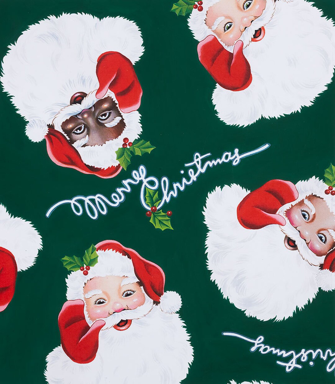 Santa Claus Fabric by the Yard Santa Around the World - Etsy