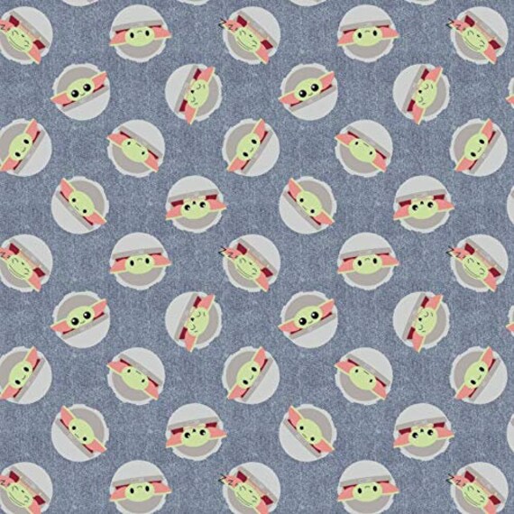 Baby Yoda Fabric by the Yard Star Wars the Mandalorian II - Etsy