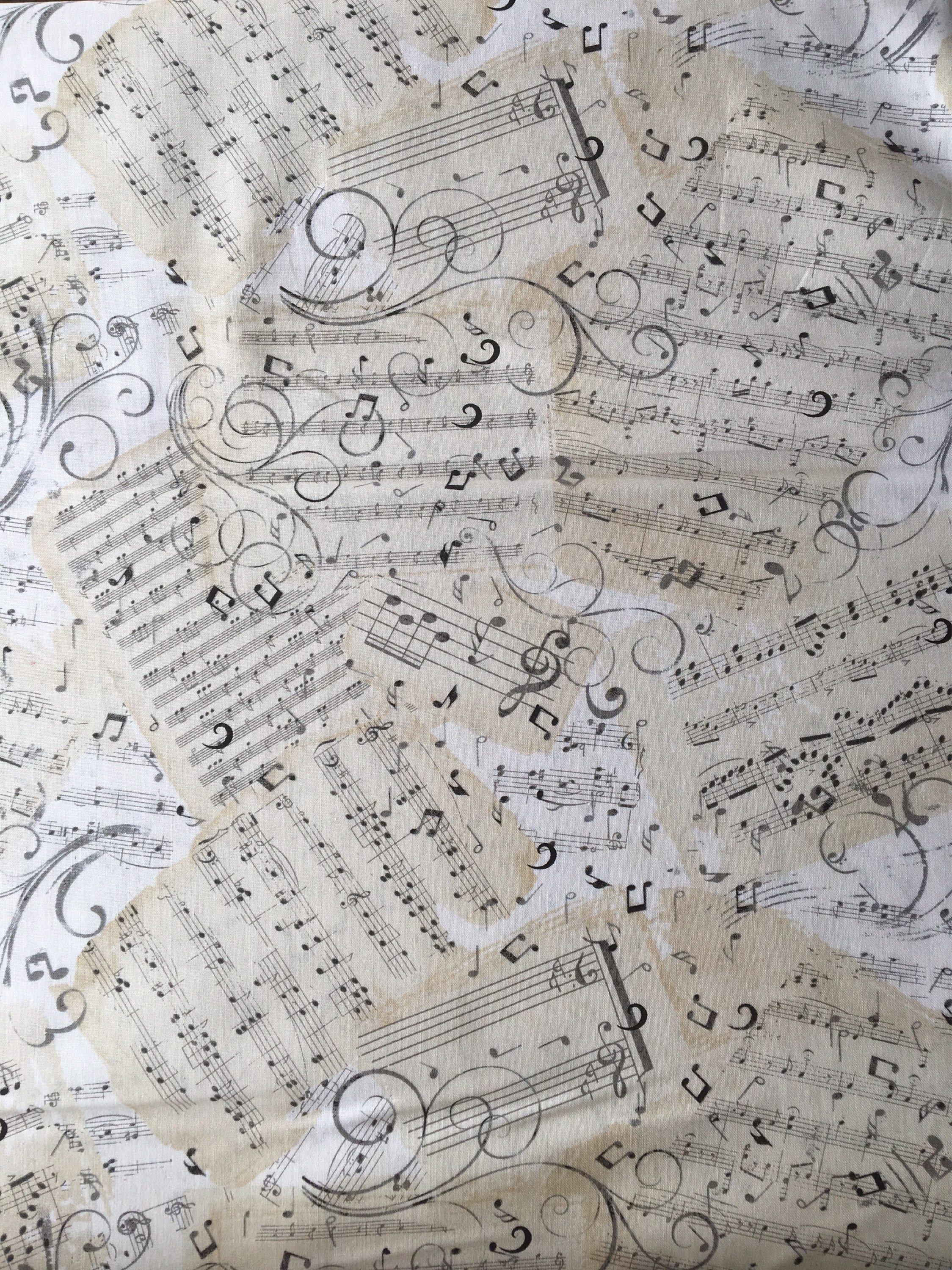 Music Fabric by the Yard Music Sheets Timeless Treasures - Etsy