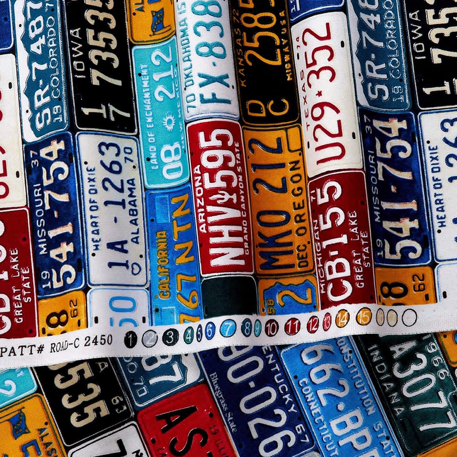 License Plates Fabric by the Yard Car Fabric Garage Fabric - Etsy