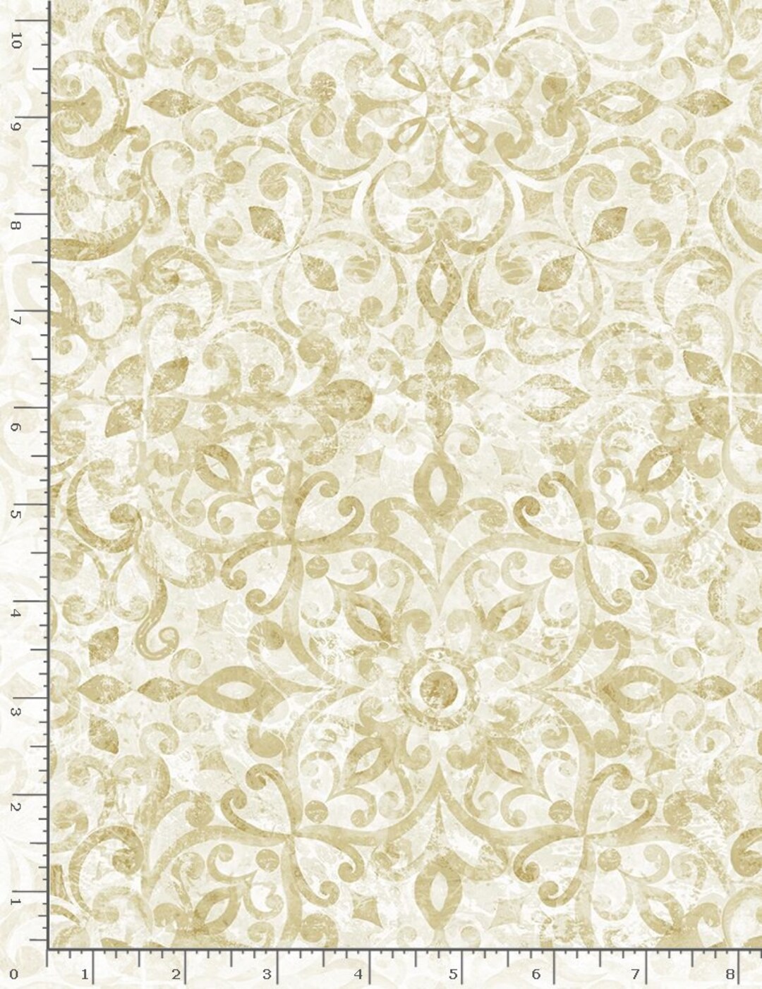 Floral Tile Fabric by the Yard Scroll Floral Tile Pattern - Etsy