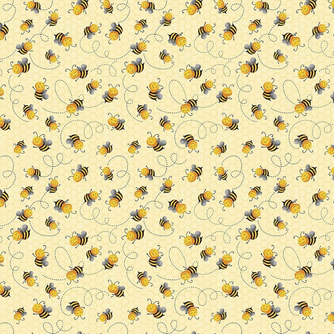Bee Fabric by the Yard Cute Flying Bee Timeless Treasures - Etsy