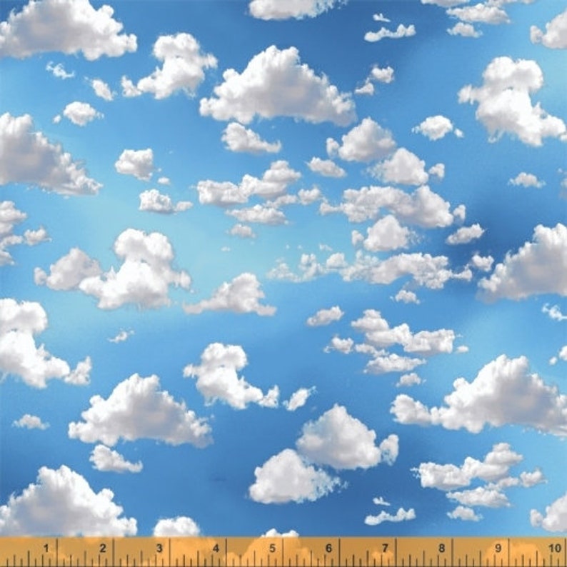Cloud Fabric by the Yard Landscapes Sky Day Dreaming - Etsy