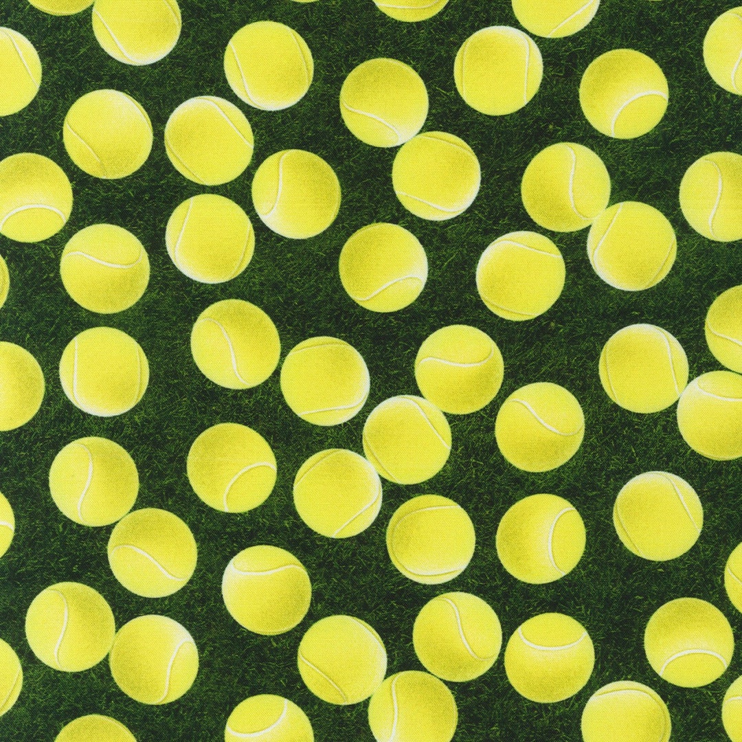 Tennis Fabric by the Yard Grass Tennis Balls Robert Kaufman - Etsy