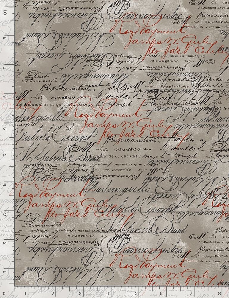 French Script Fabric by the Yard French Country Script - Etsy