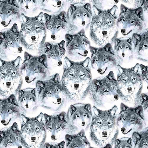 Wolf Fabric by the Yard Packed Wolves Timeless Treasures - Etsy
