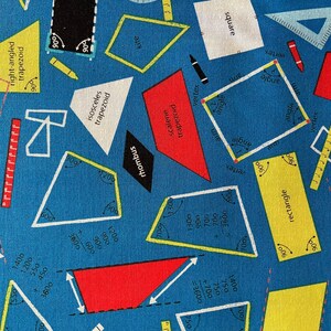 Geometry Math Fabric by the Yard STEM Squad Michael Miller - Etsy