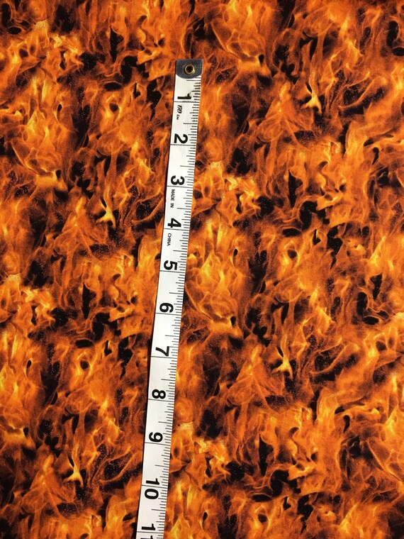 Fire Fabric by the Yard Firefighter Fabric Fire Flames - Etsy
