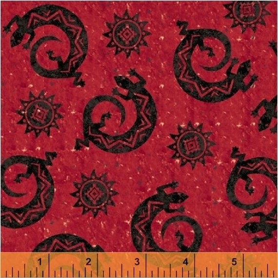 Southwest Fabric by the Yard Coyote Canyon Lizards 51391-4 | Etsy