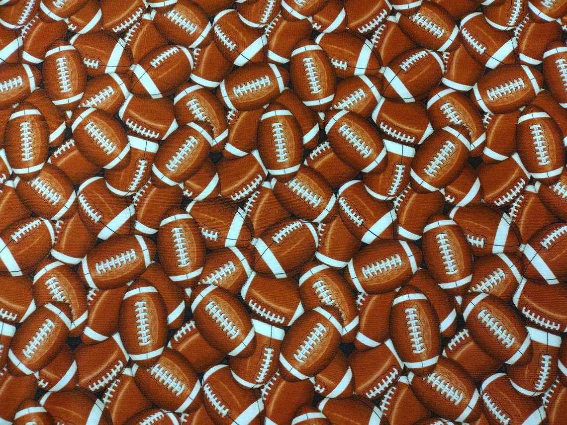 Football Fabric by the Yard Packed Footballs GAIL-C4822 - Etsy