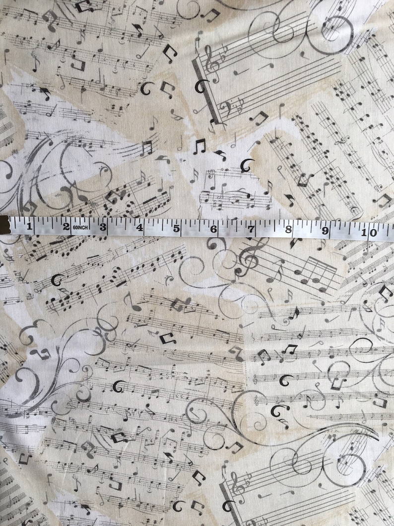 Music Fabric By The Yard Music Sheets Timeless Treasures | Etsy