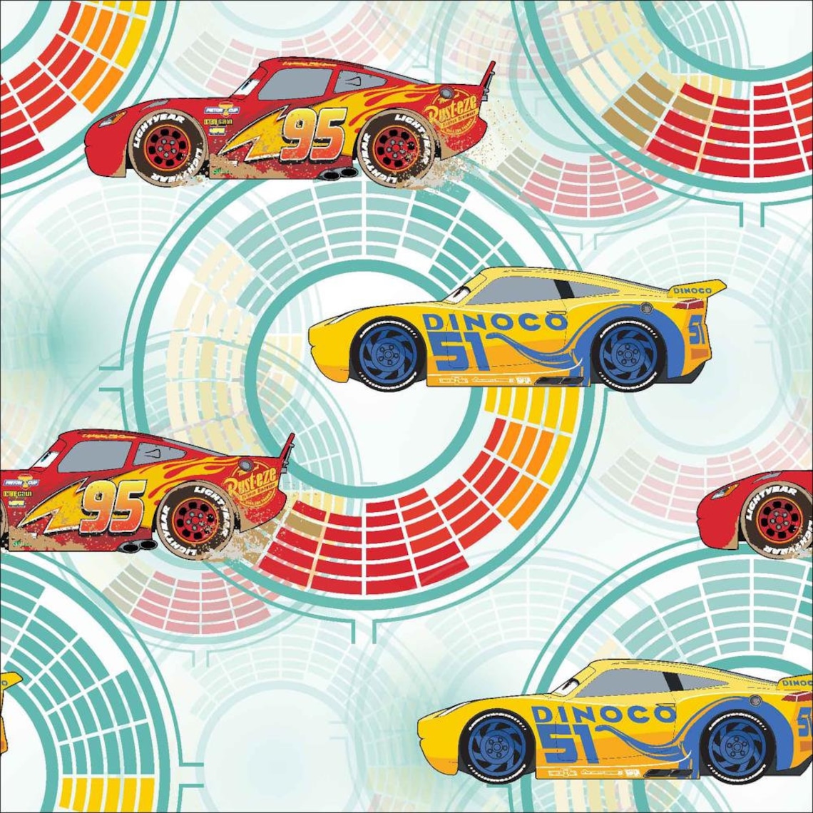 Disney Cars Fabric by the Yard Licensed Fabric Need for - Etsy