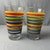 Vintage Libbey Mambo Set of 2 Tumbler Glasses Cups Stripes Multicolored ...