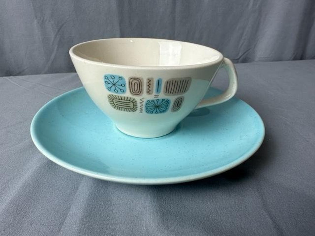 Vintage Canonsburg Temporama Atomic Starburst Design Tea Cup and Saucer ...