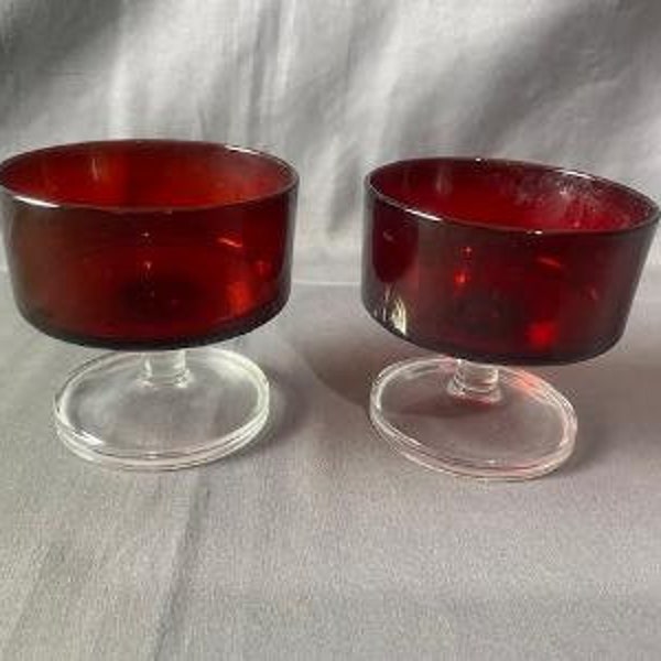 Red Depression Glass - Etsy