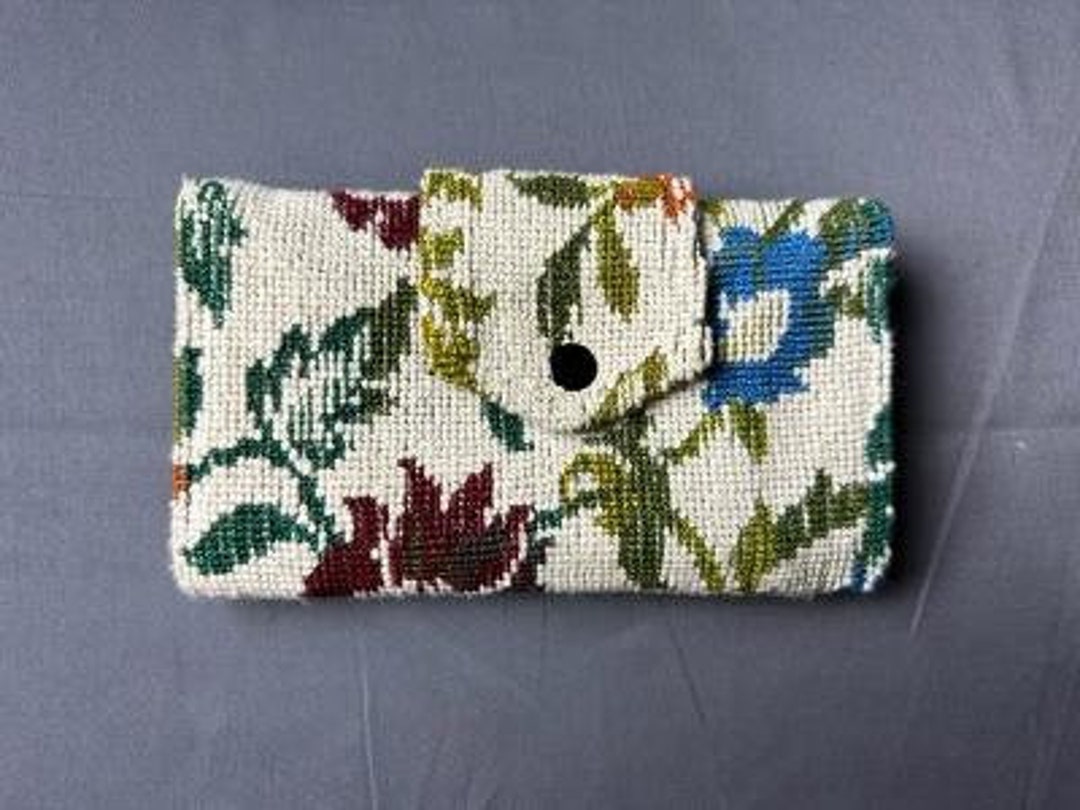 Vintage Floral Carpet Wallet Multicolored Design - Etsy