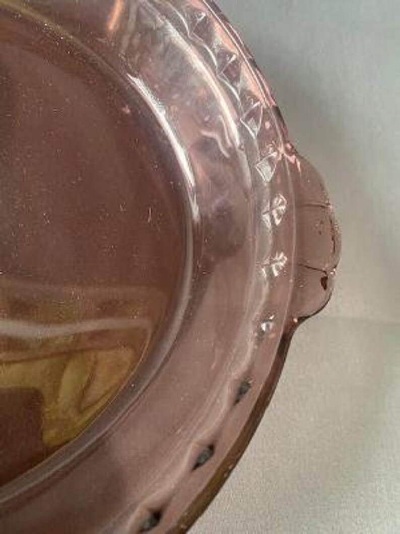 Vintage Pyrex Glass Cranberry Scalloped Pie Dish Plate 229 9 - Etsy