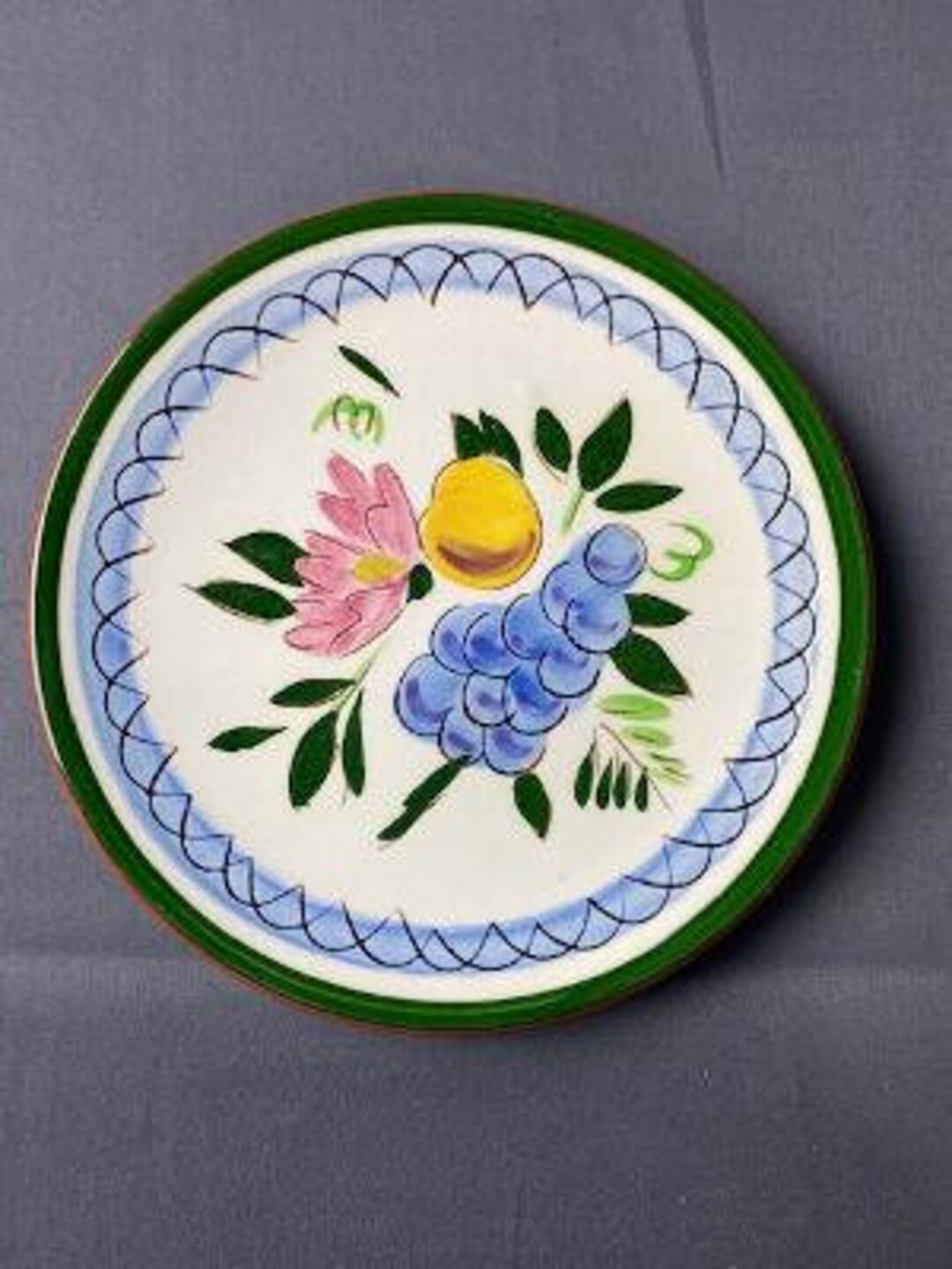 Vintage Stangl Pottery Fruit and Flowers Ceramic Dessert Bread Plate 6 ...