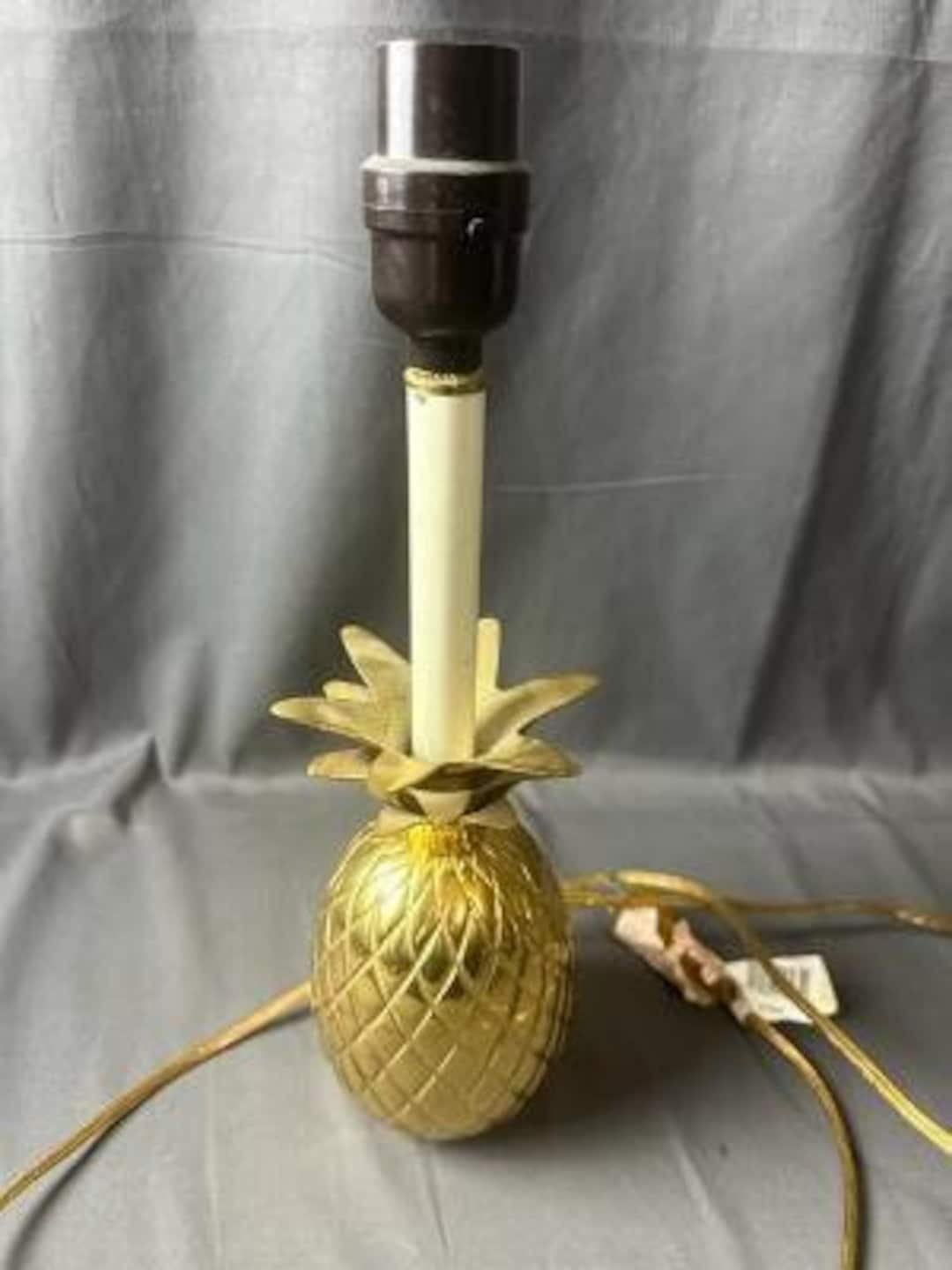 Vintage Brass Pineapple Lamp 13 1/2" High Type A Lamp 60 Watt Bulb - Etsy