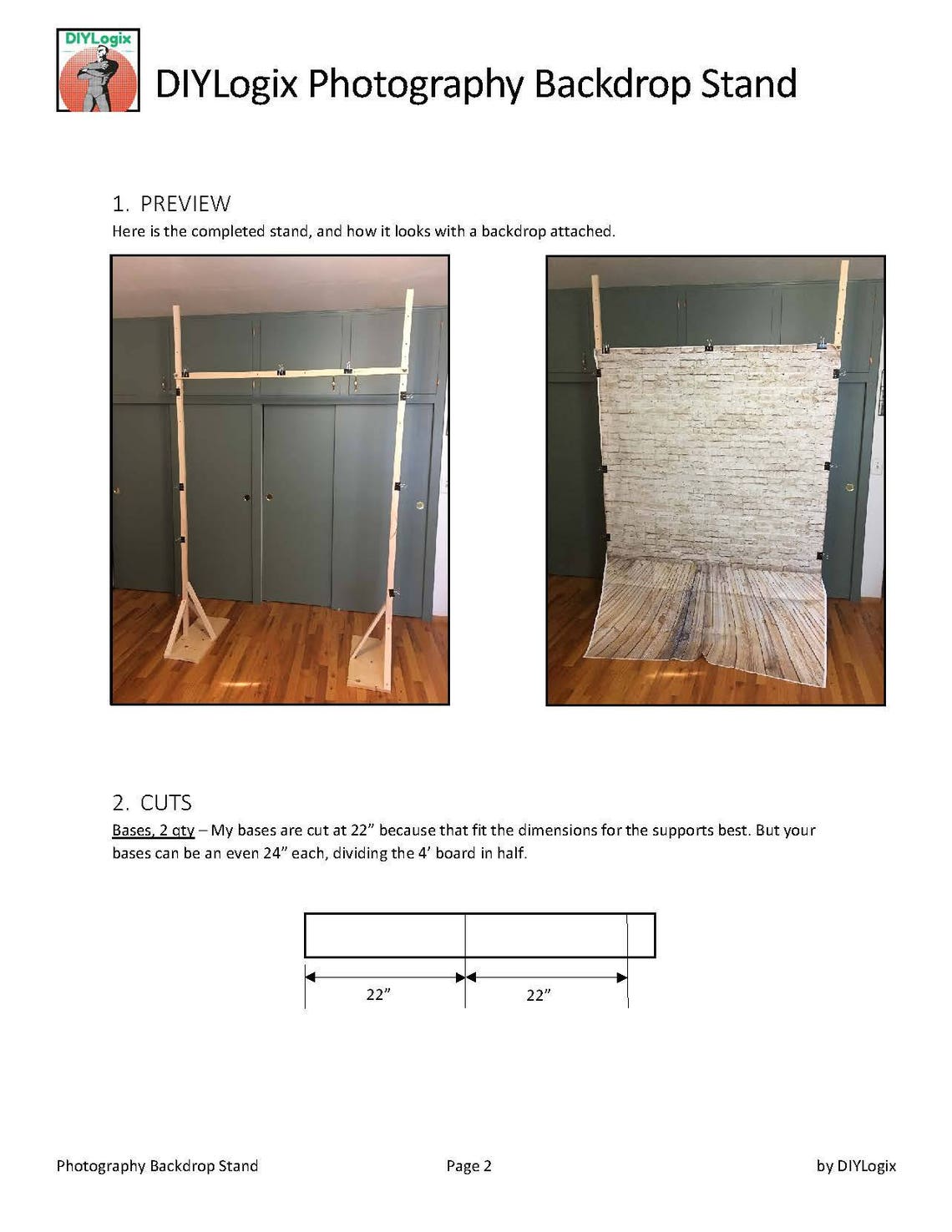 DIY Photography Backdrop Stand - FREE (download the Photos or Message ...