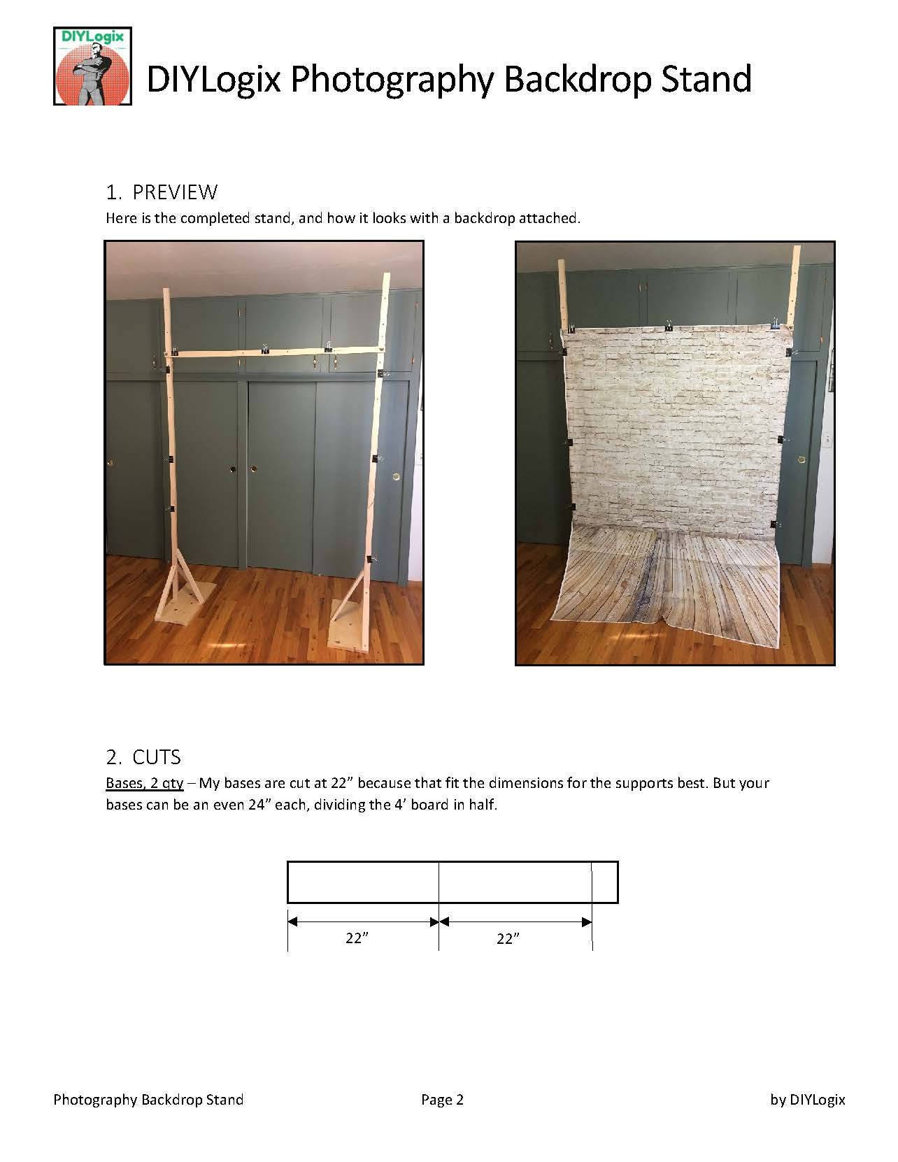 DIY Photography Backdrop Stand - FREE (download the Photos or Message ...
